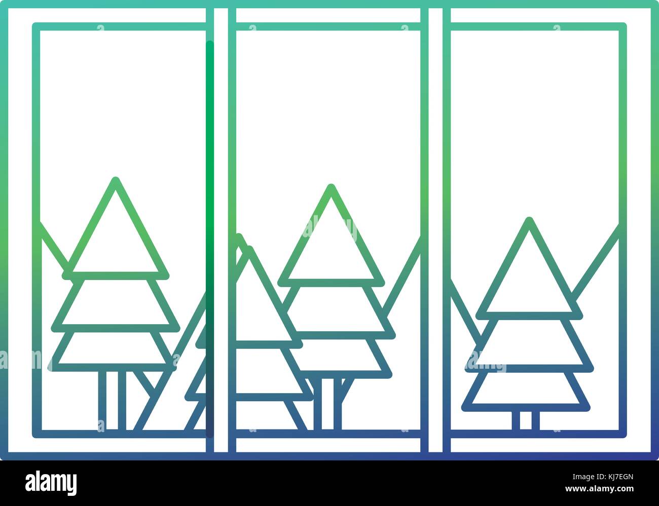 Window of interior home house and view theme Isolated design Vector ...