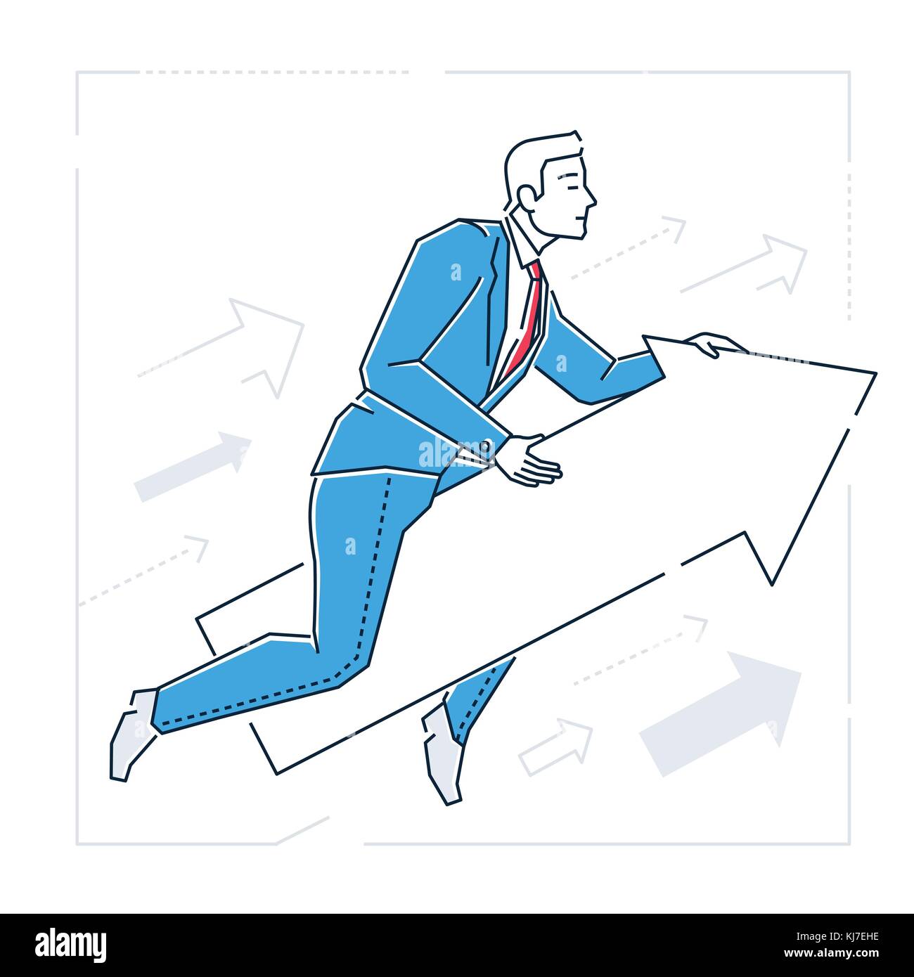 Target setting - line design style isolated illustration Stock Vector ...