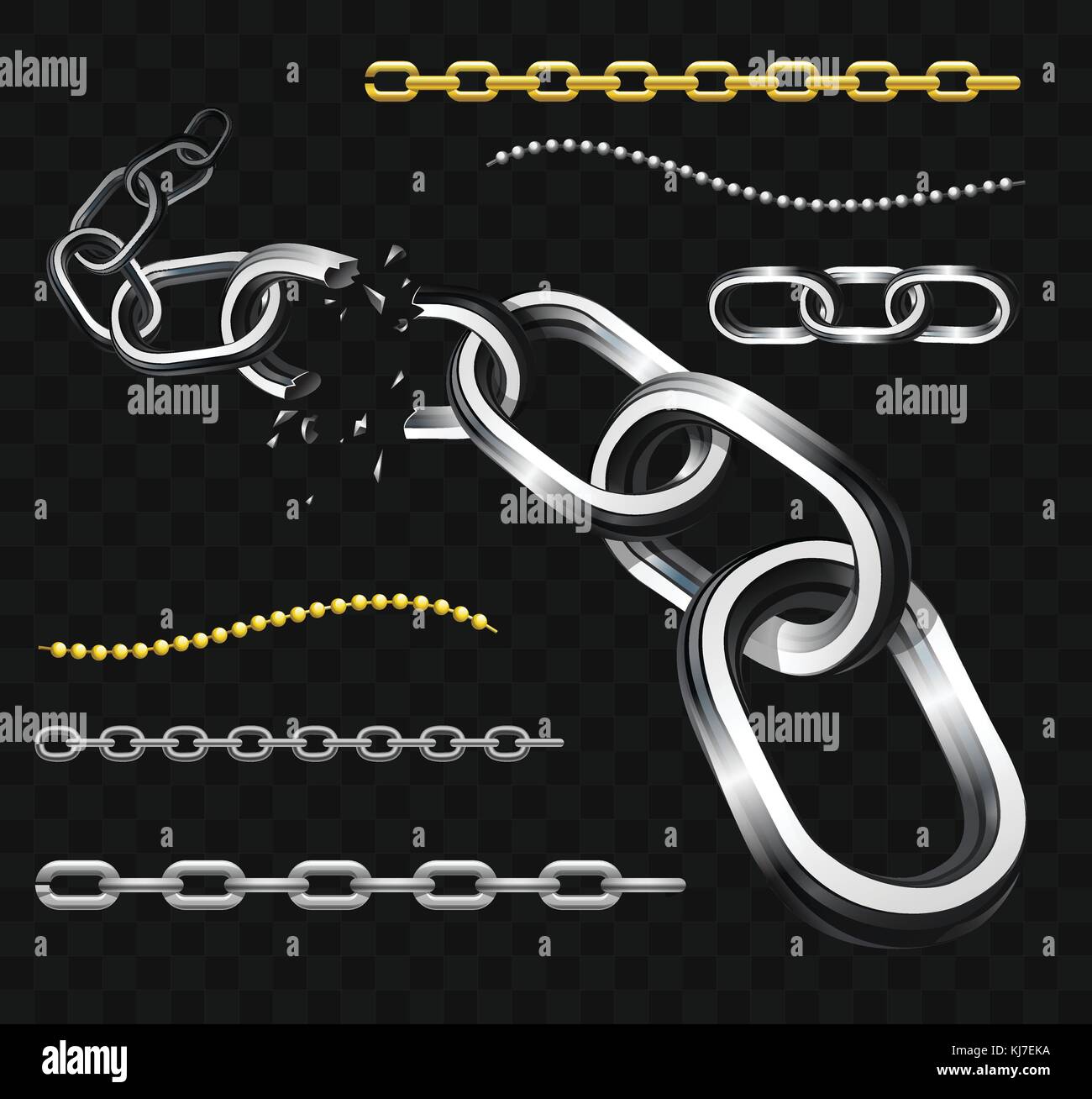 Chains - modern vector realistic isolated clip art Stock Vector Image ...