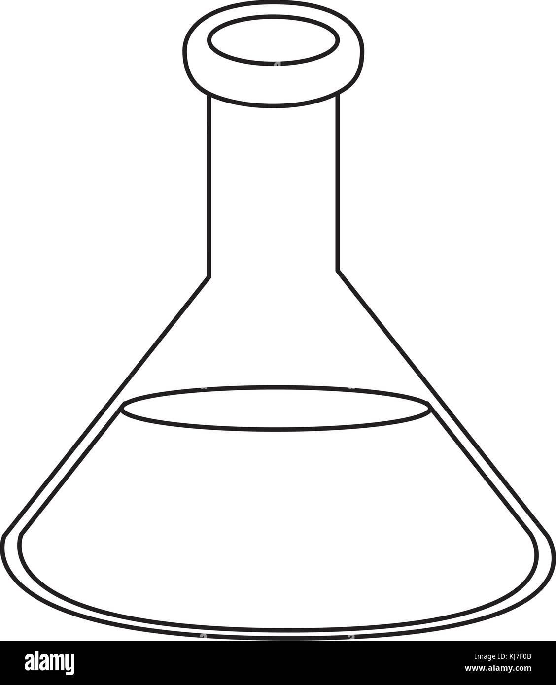 Flask of science laboratory and chemistry theme Isolated design Vector ...