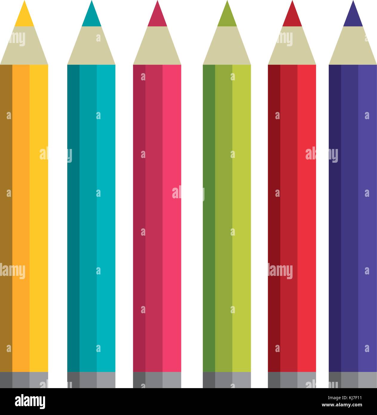 Pencils of tool write and office theme Isolated design Vector ...