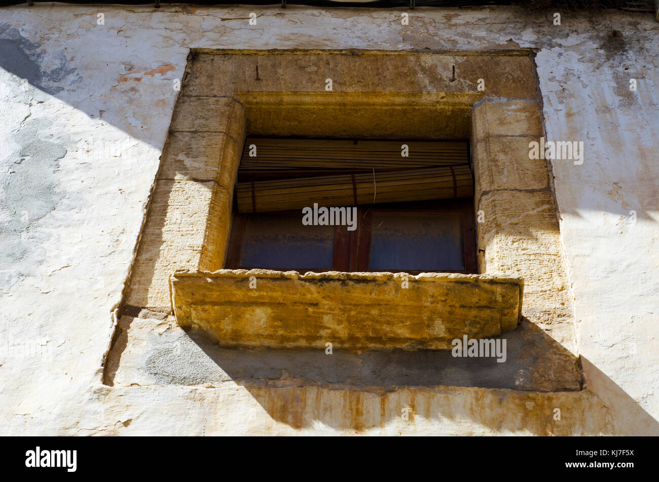 window shutters on an old european style building, architectural ...
