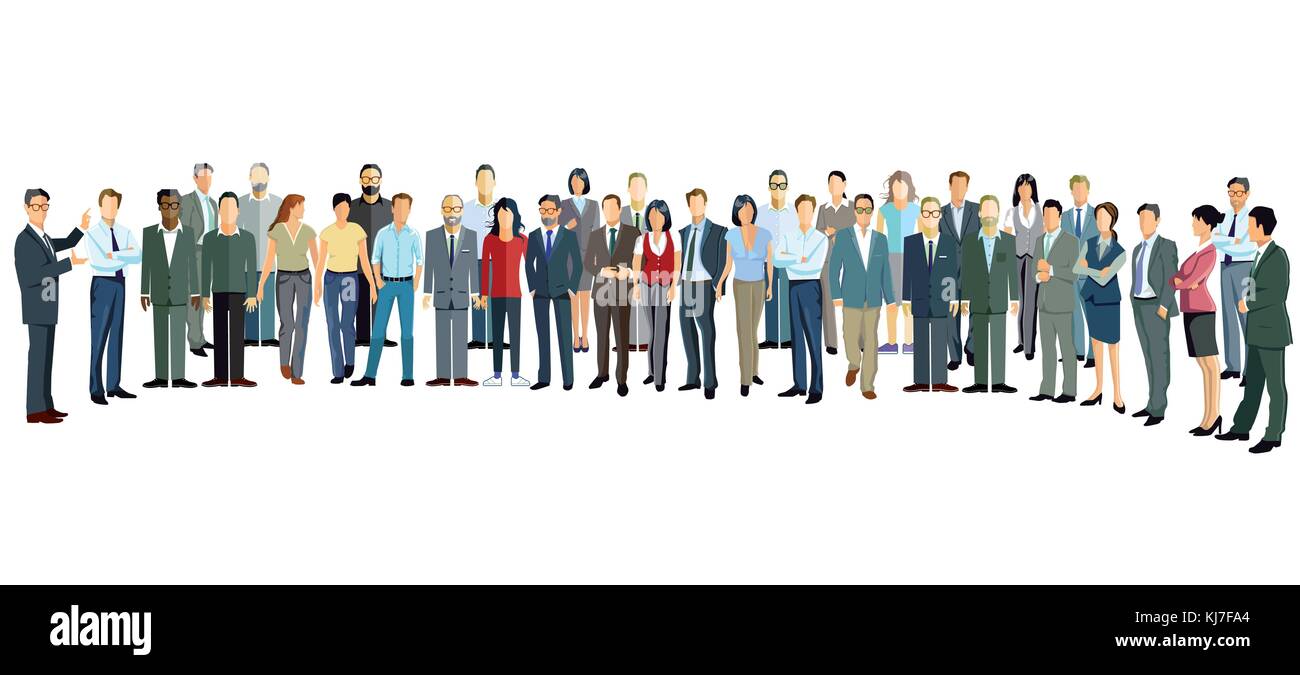 Group of people stand upright Stock Vector Image & Art - Alamy