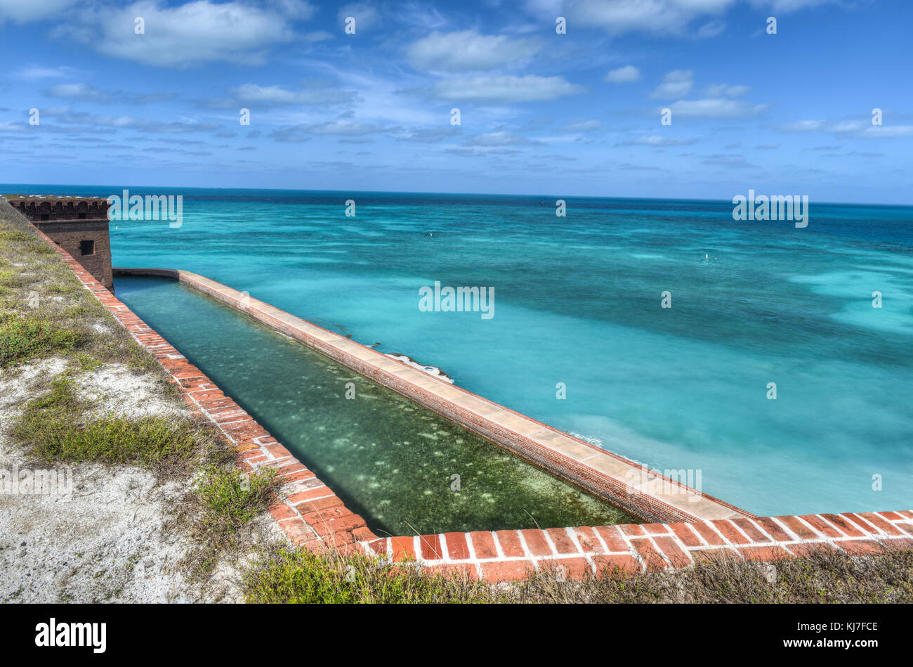 Fort Jefferson at Dry Tortugas National Park. Fort Jefferson was built ...