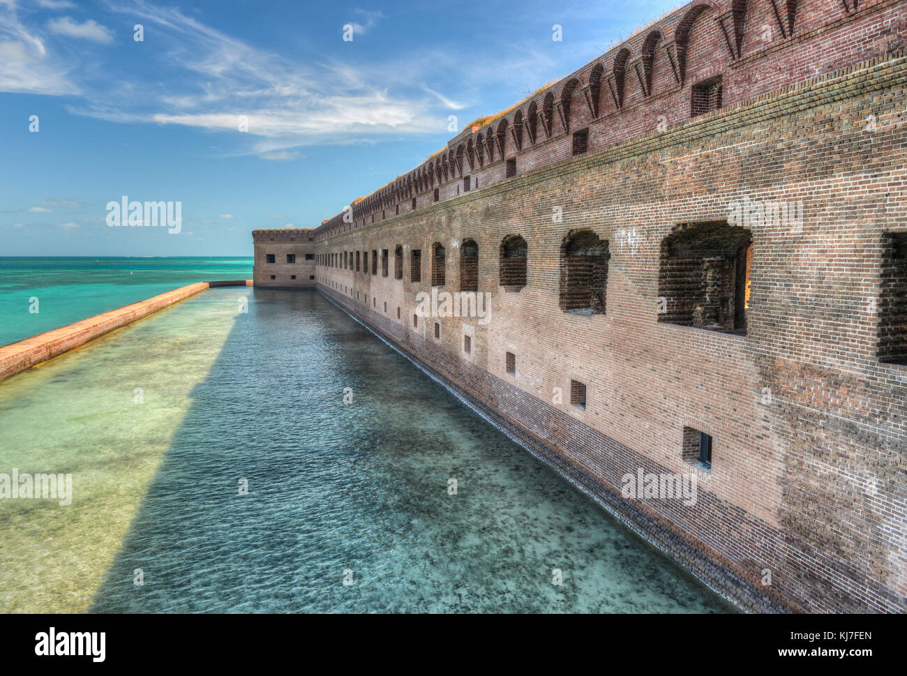 Fort Jefferson at Dry Tortugas National Park. Fort Jefferson was built ...