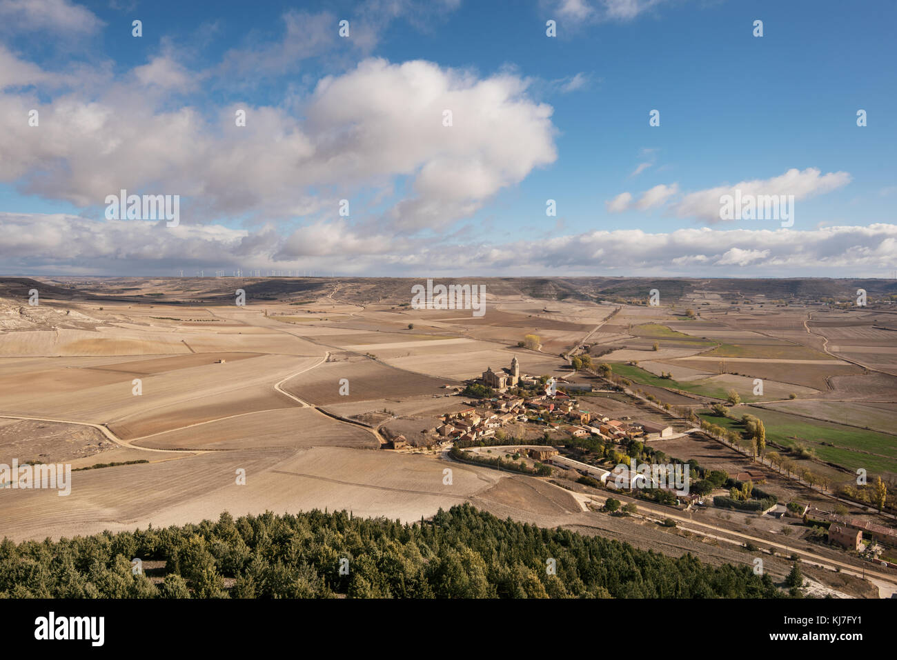Countryside landscape in Burgos province, Castilla y Leon, Spain ...