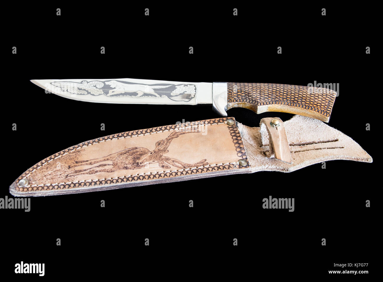 Photo of cold weapon on black background Stock Photo - Alamy