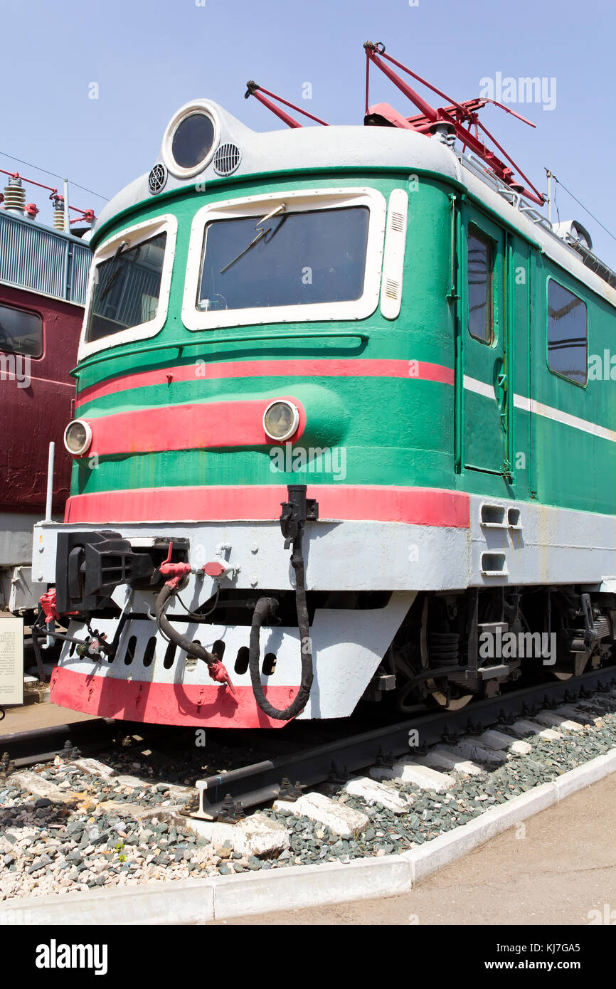 Photo of Russian rail road locomotive in Samara Stock Photo - Alamy