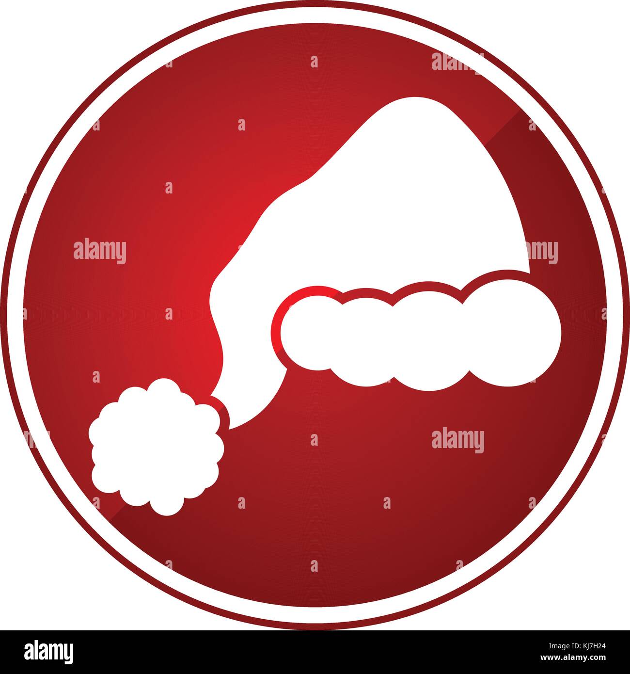Merry christmas round button Stock Vector Images - Alamy