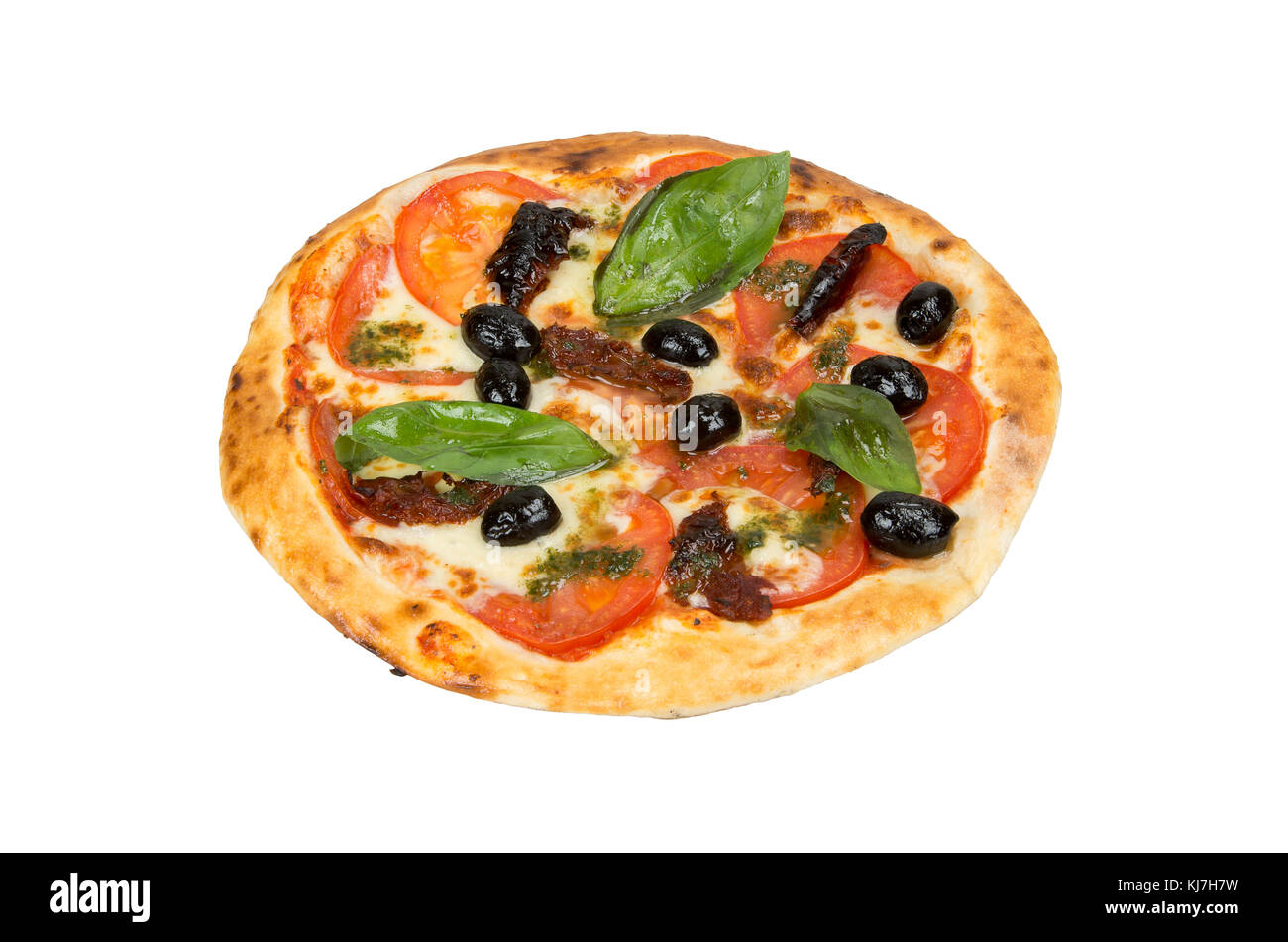 Cheese tomato salami sausage Cut Out Stock Images & Pictures - Alamy