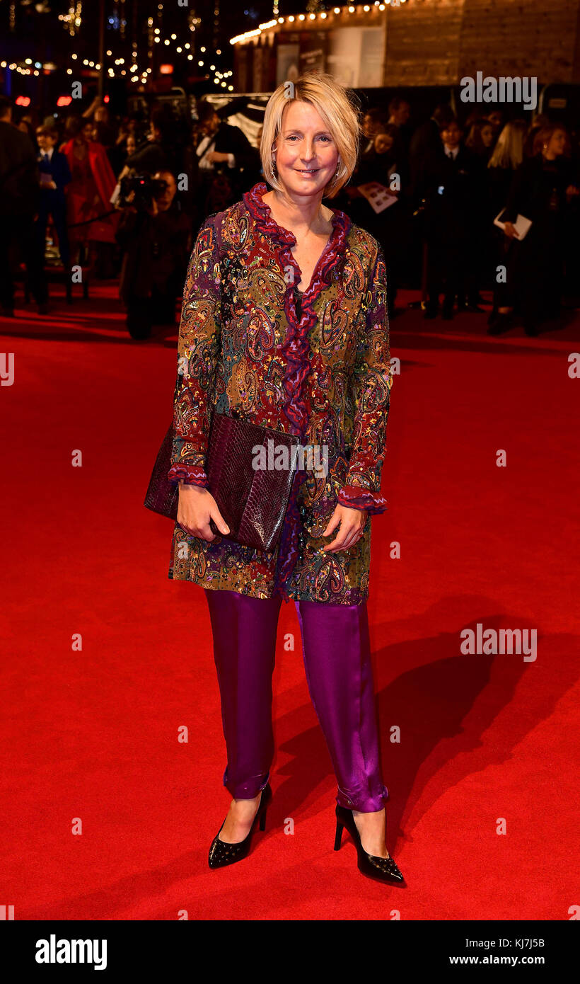 Suzanne Mackie attending the season two premiere of The Crown at the ...