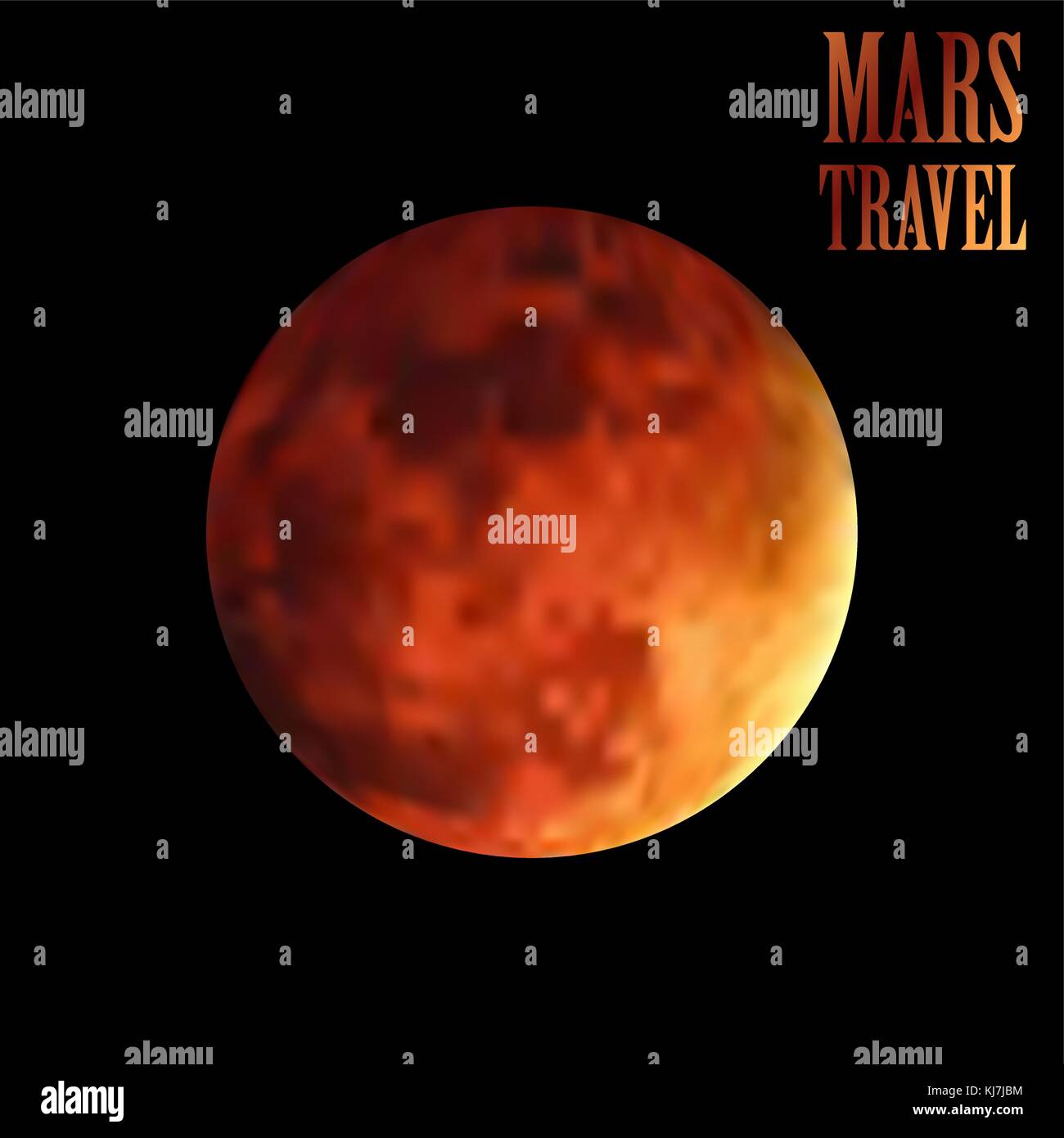 Mars Travel Background, Vector, Illustration, Eps File Stock Vector ...