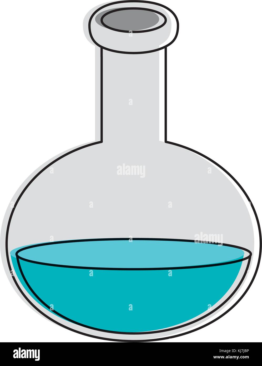 Flask of science laboratory and chemistry theme Isolated design Vector ...