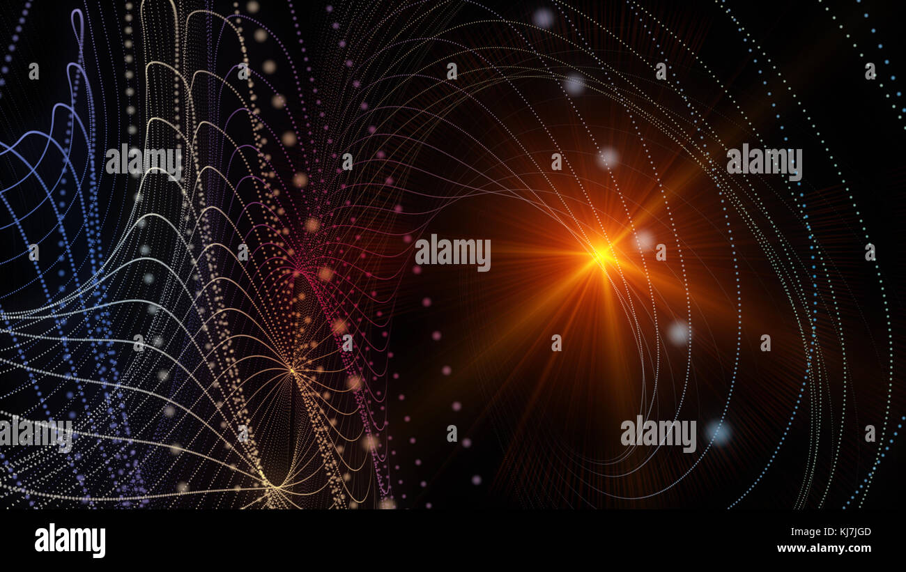 Futuristic particle background design illustration with lights Stock ...