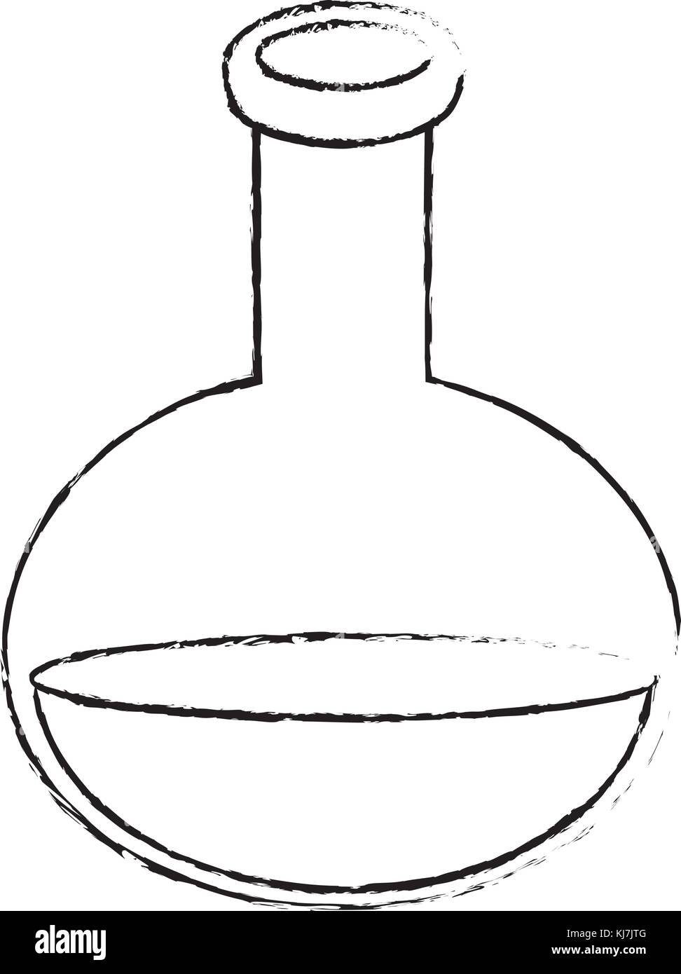 Flask of science laboratory and chemistry theme Isolated design Vector ...