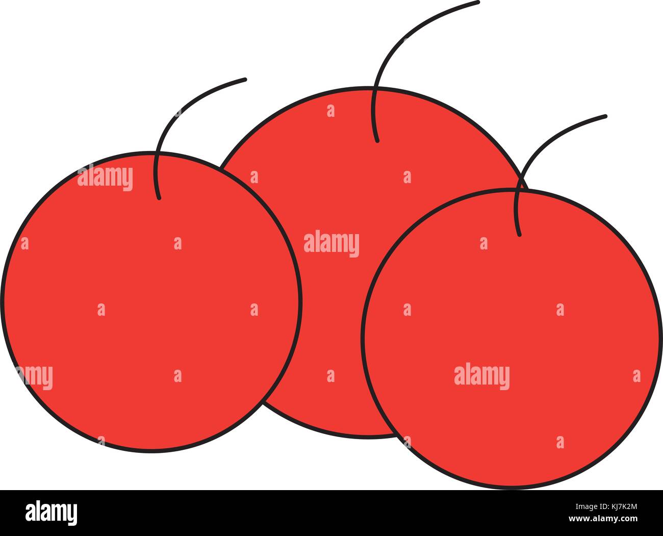 Cherrys of fruit healthy and organic food theme Isolated design Vector ...