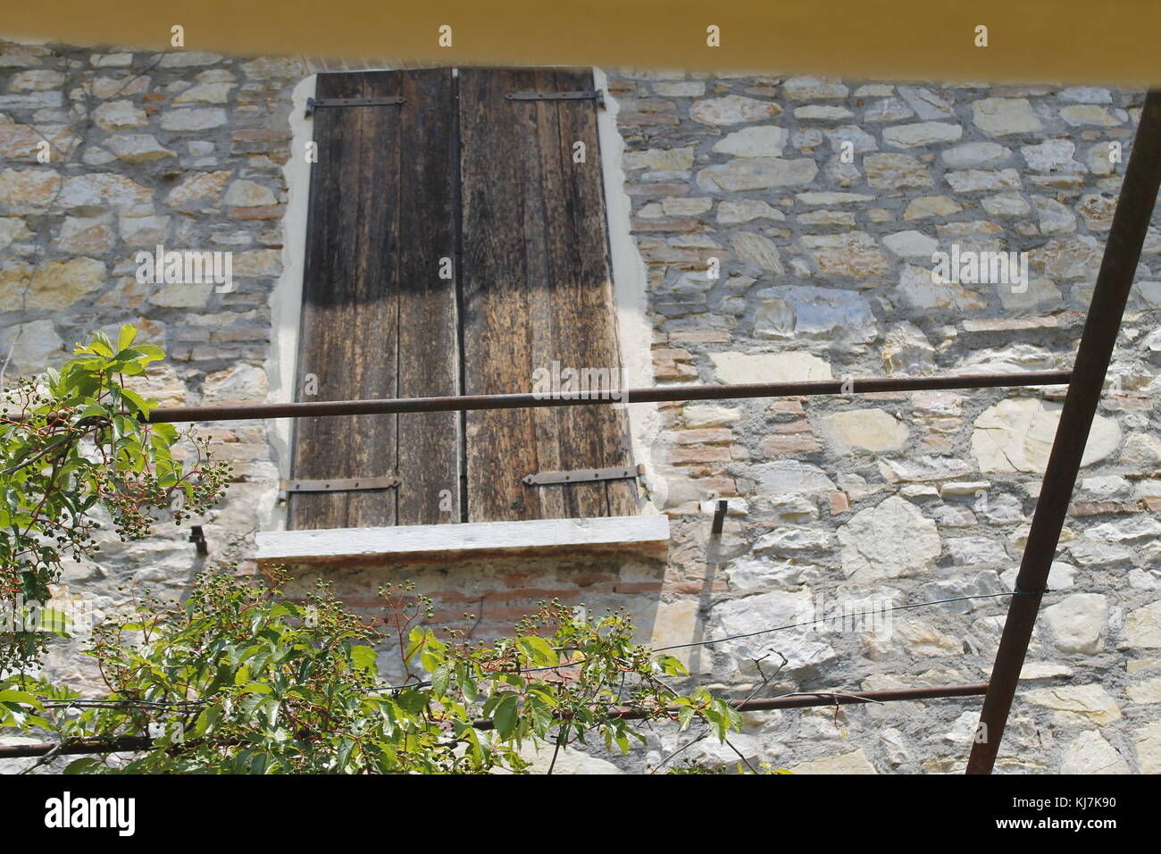 old windows on a farm in Italy Stock Photo - Alamy