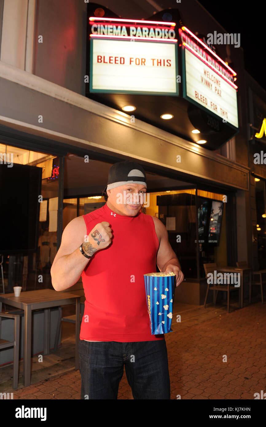 HOLLYWOOD FL - DECEMBER 15: Vinny Pazienza attends the screening of ...