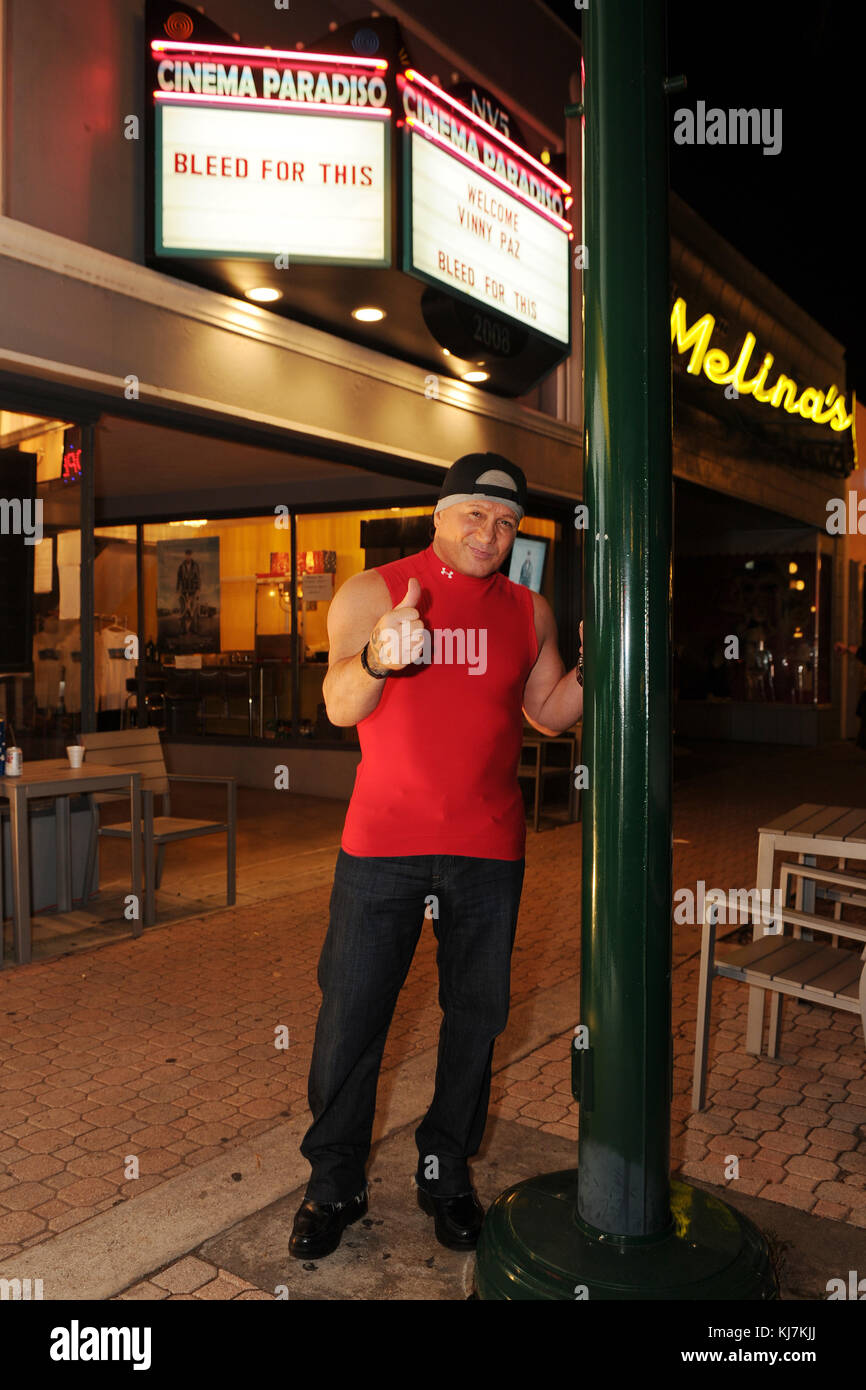 HOLLYWOOD FL - DECEMBER 15: Vinny Pazienza attends the screening of ...