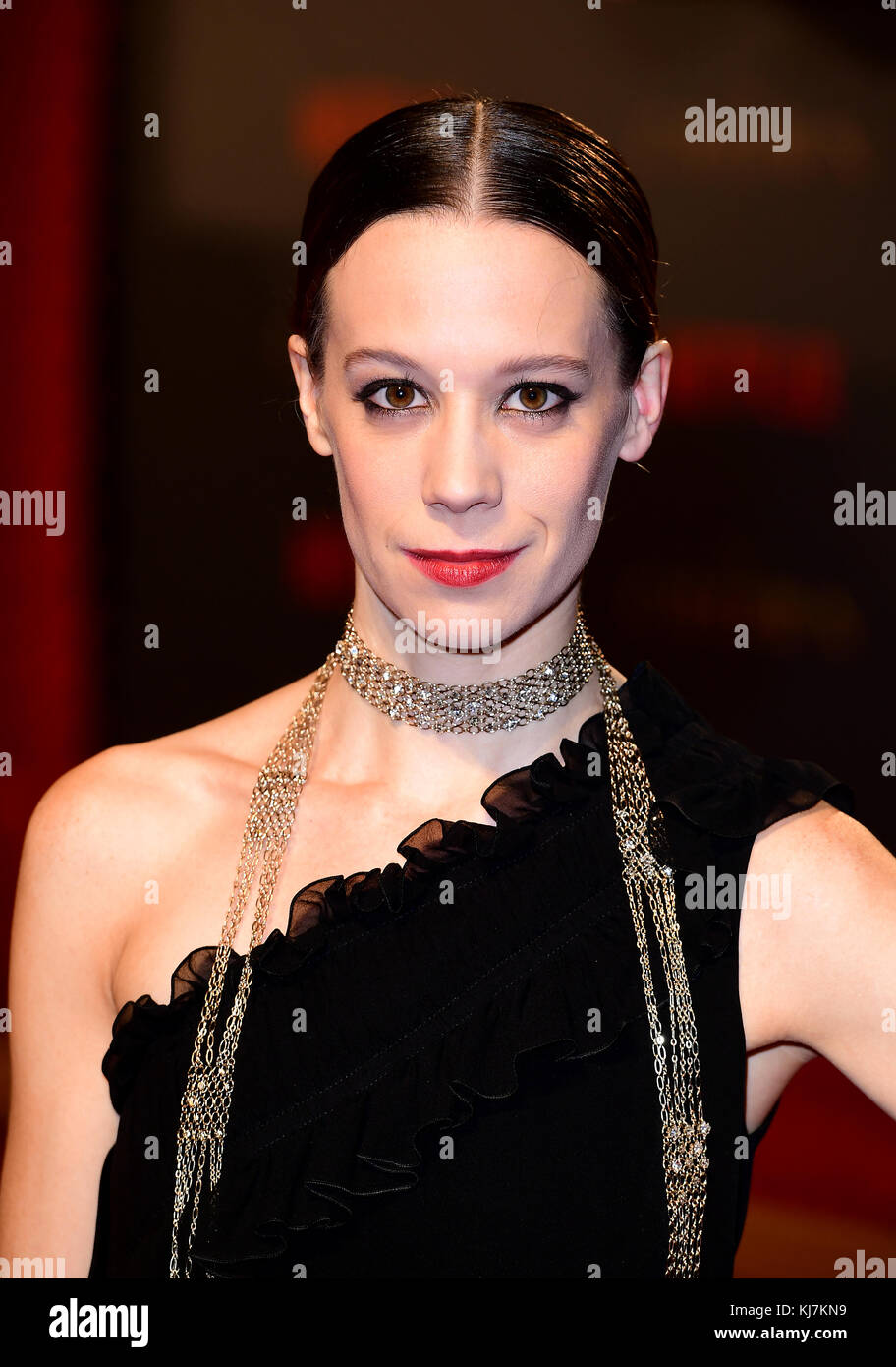 Chloe Pirrie attending the season two premiere of The Crown at the ...