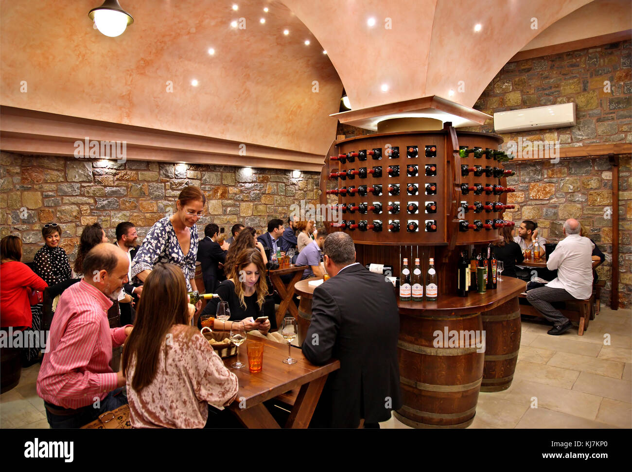 Wine tasting in the winery of Toplou monastery, close to famous Vai ...