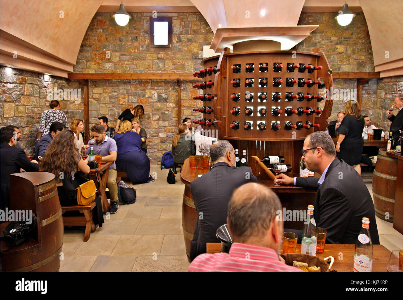 Wine tasting in the winery of Toplou monastery, close to famous Vai ...