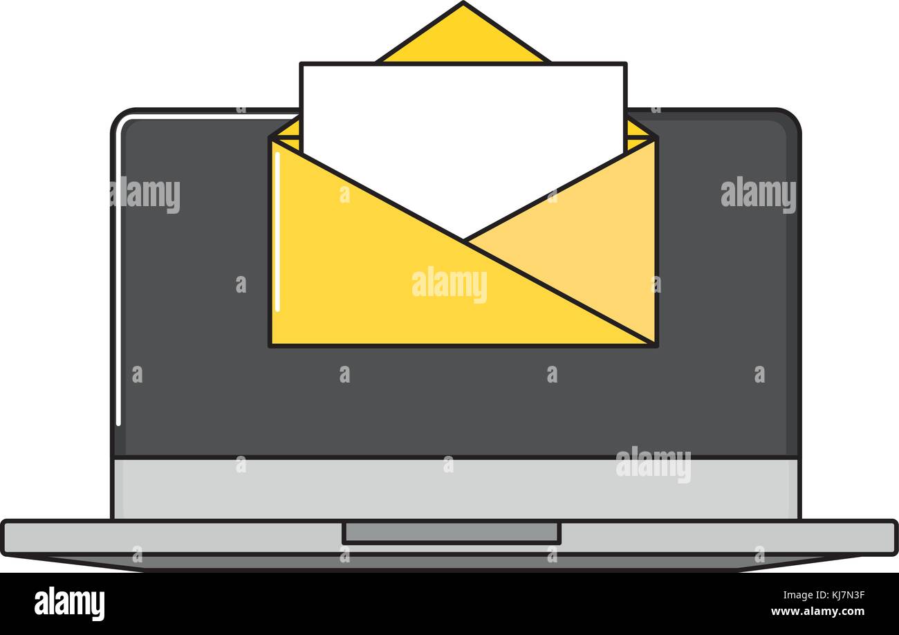 Laptop and envelope design Stock Vector Image & Art - Alamy