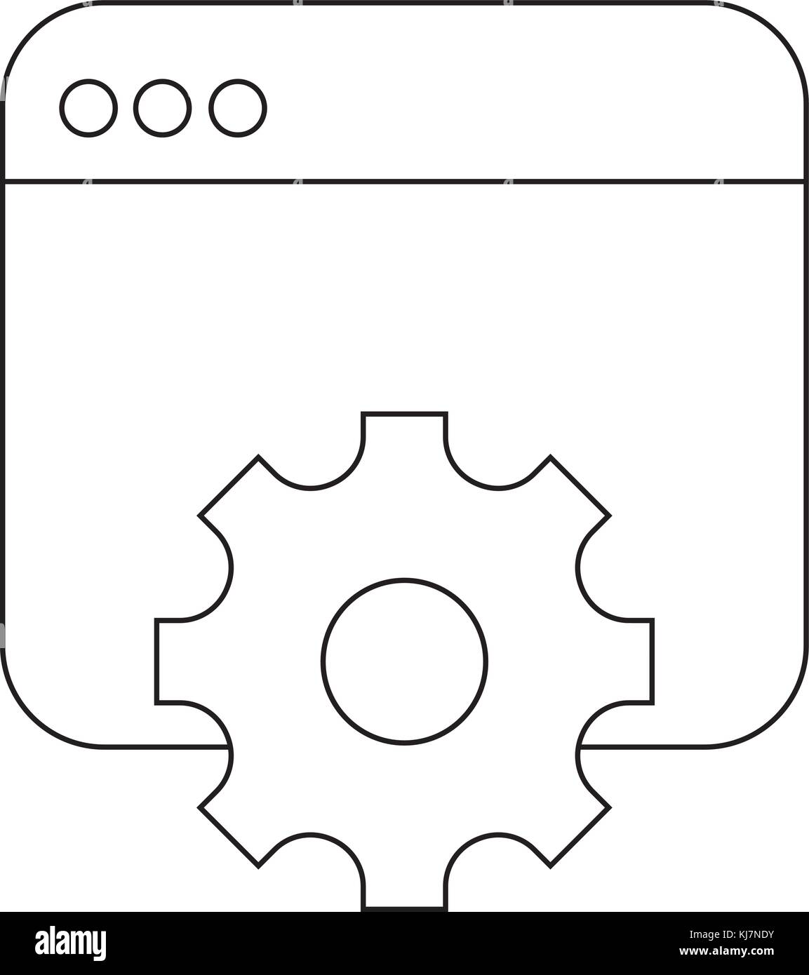 Web and gear design Stock Vector Image & Art - Alamy