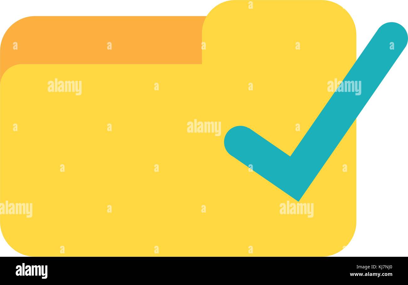 File and check mark design Stock Vector Image & Art - Alamy