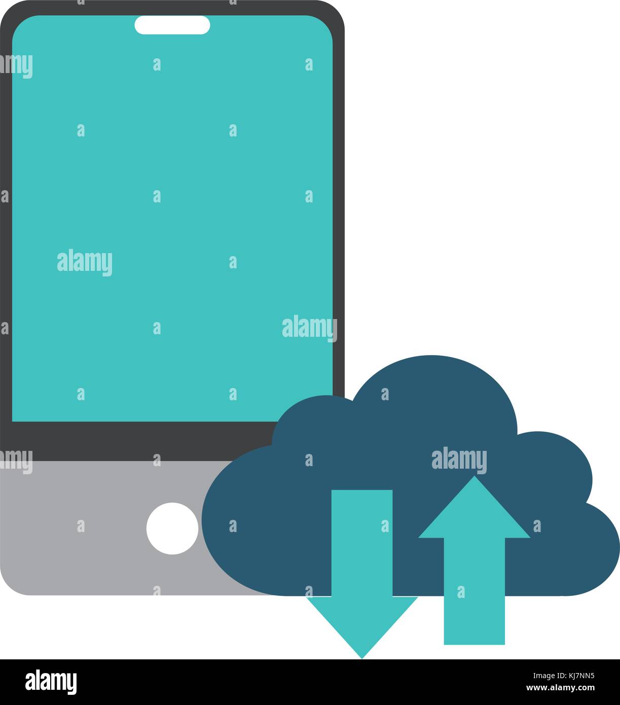 Smartphone and cloud computing design Stock Vector Image & Art - Alamy