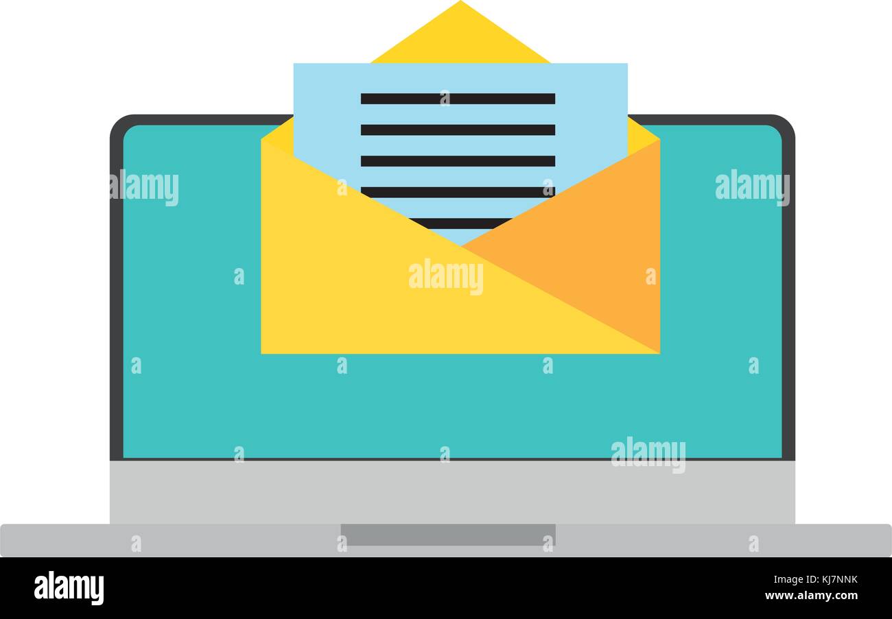 Laptop and envelope design Stock Vector Image & Art - Alamy