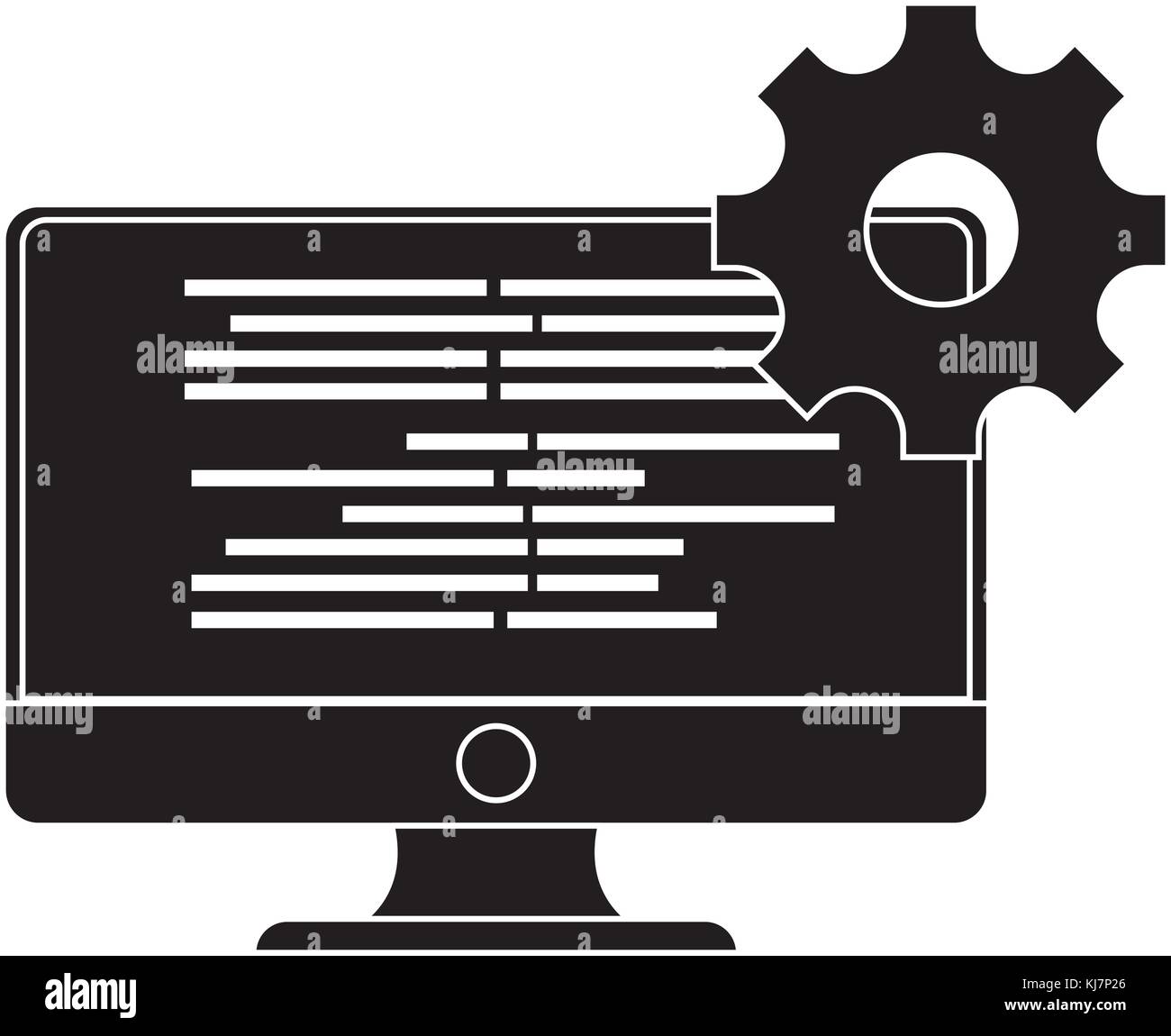 Computer and gear design Stock Vector Image & Art - Alamy