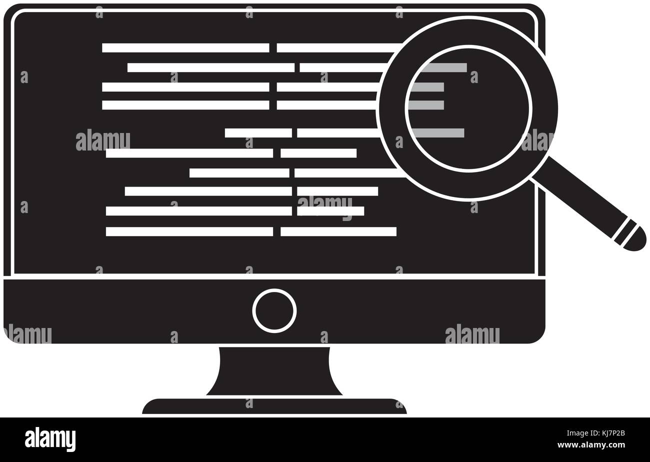Computer and lupe design Stock Vector Image & Art - Alamy