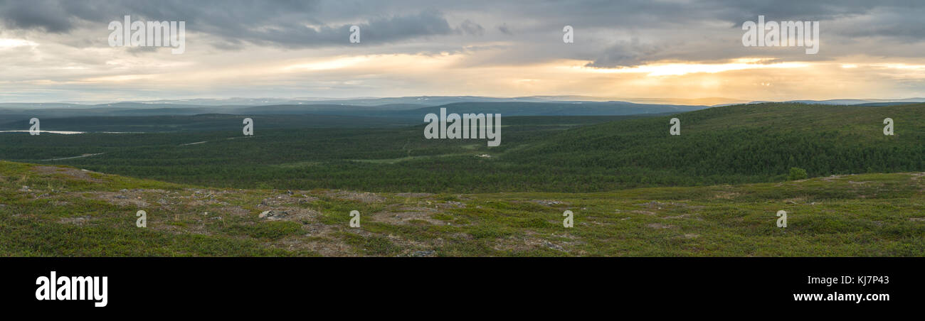 Landscape of the tundra at sunset, Finnmark, Norway Stock Photo - Alamy