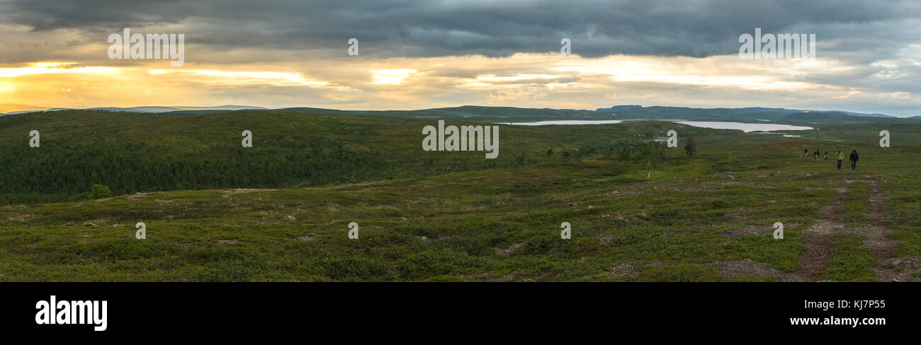 Landscape of the tundra at sunset, Finnmark, Norway Stock Photo - Alamy