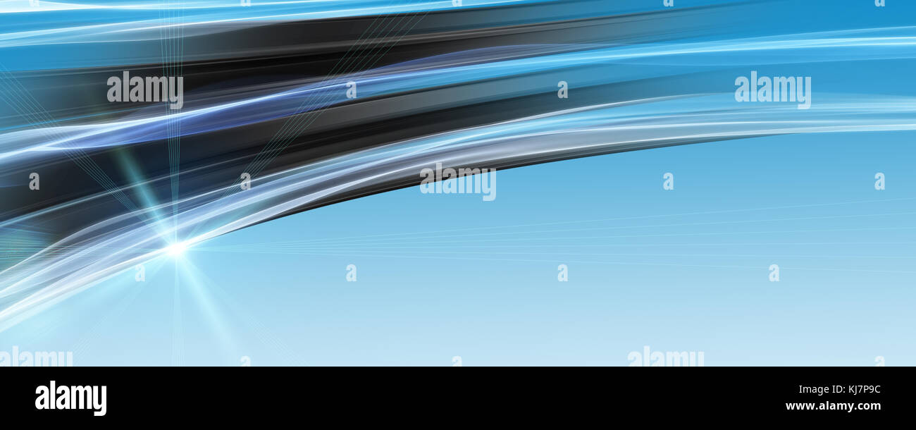 Futuristic technology wave panorama background design with lights Stock ...