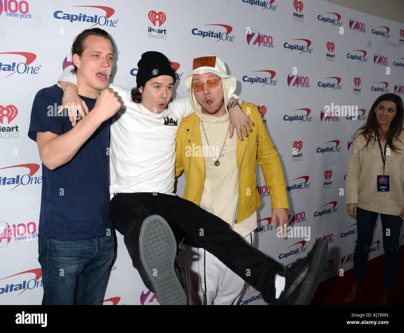 NEW YORK, NY - DECEMBER 09: Magnus Larsson, Lukas Graham Forchhammer ...