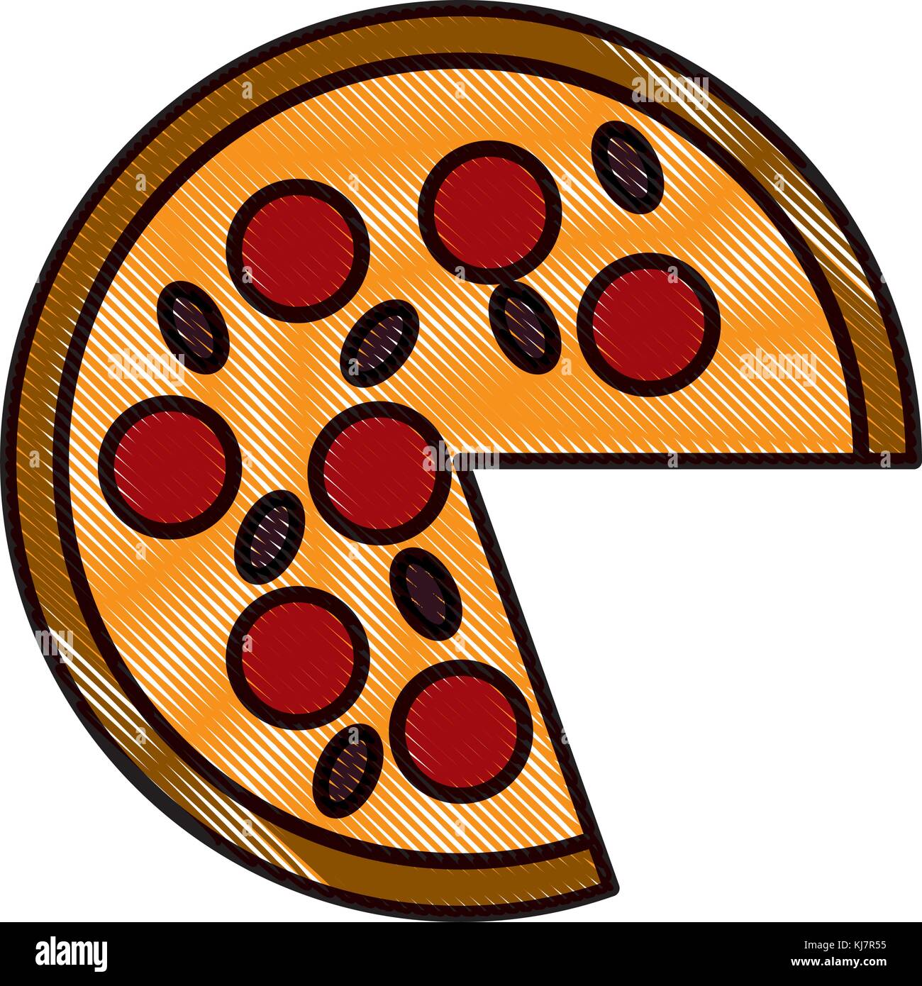 Big pizza symbol Stock Vector Image & Art - Alamy