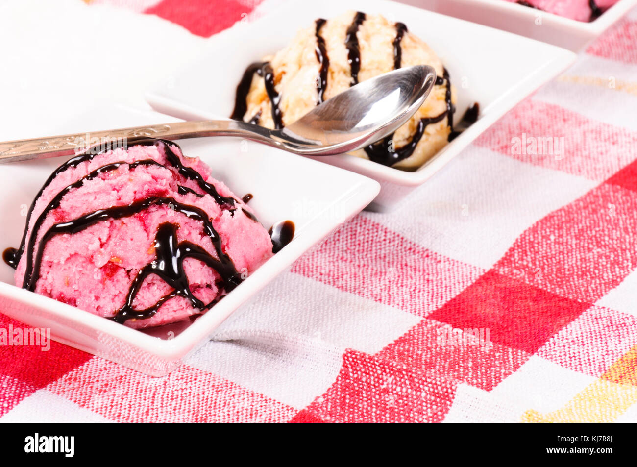 Ice cream in the line Stock Photo - Alamy