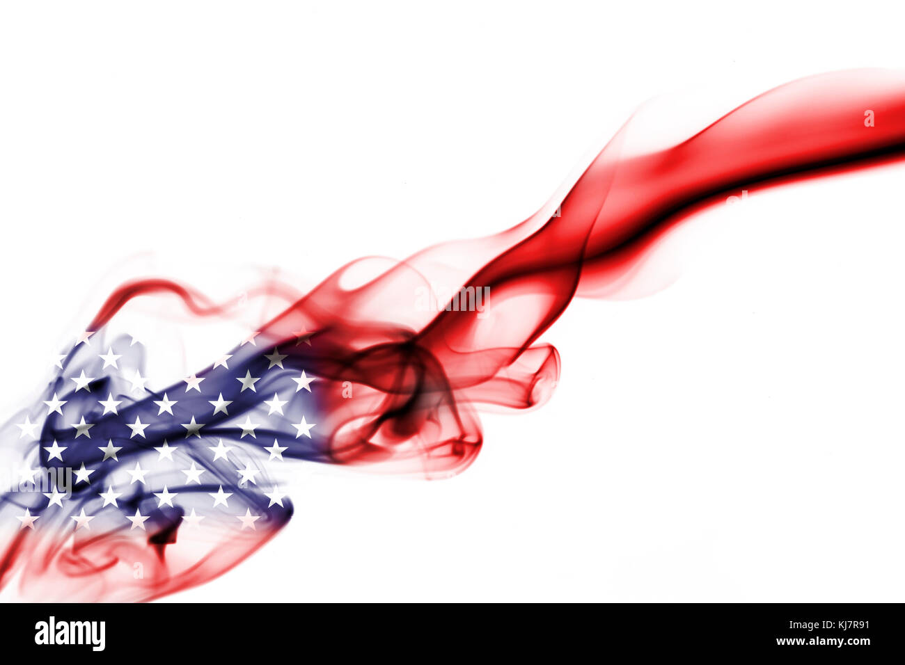 United States of America smoke flag isolated on black background Stock ...