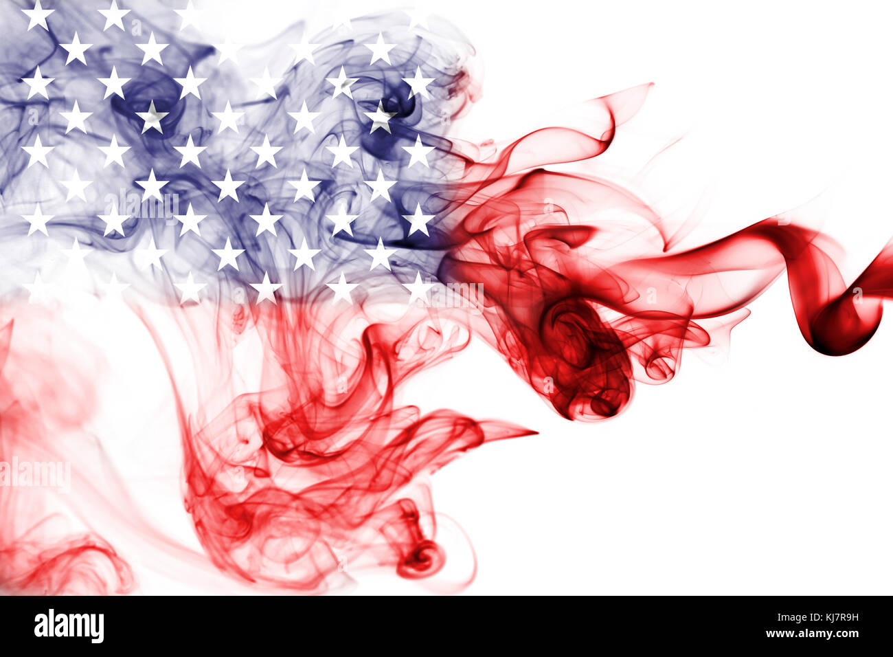 United States of America smoke flag isolated on white background Stock ...
