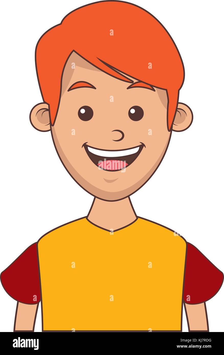 Boy smiling profile Stock Vector Image & Art - Alamy
