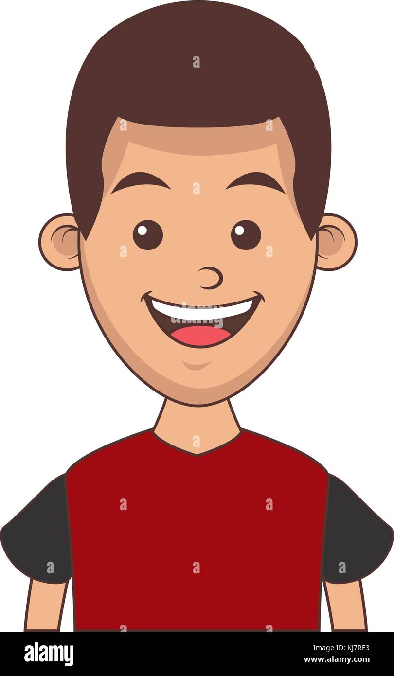 Boy smiling profile Stock Vector Image & Art - Alamy