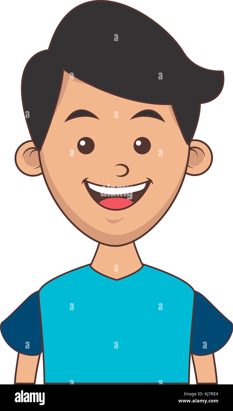 Boy smiling profile Stock Vector Image & Art - Alamy