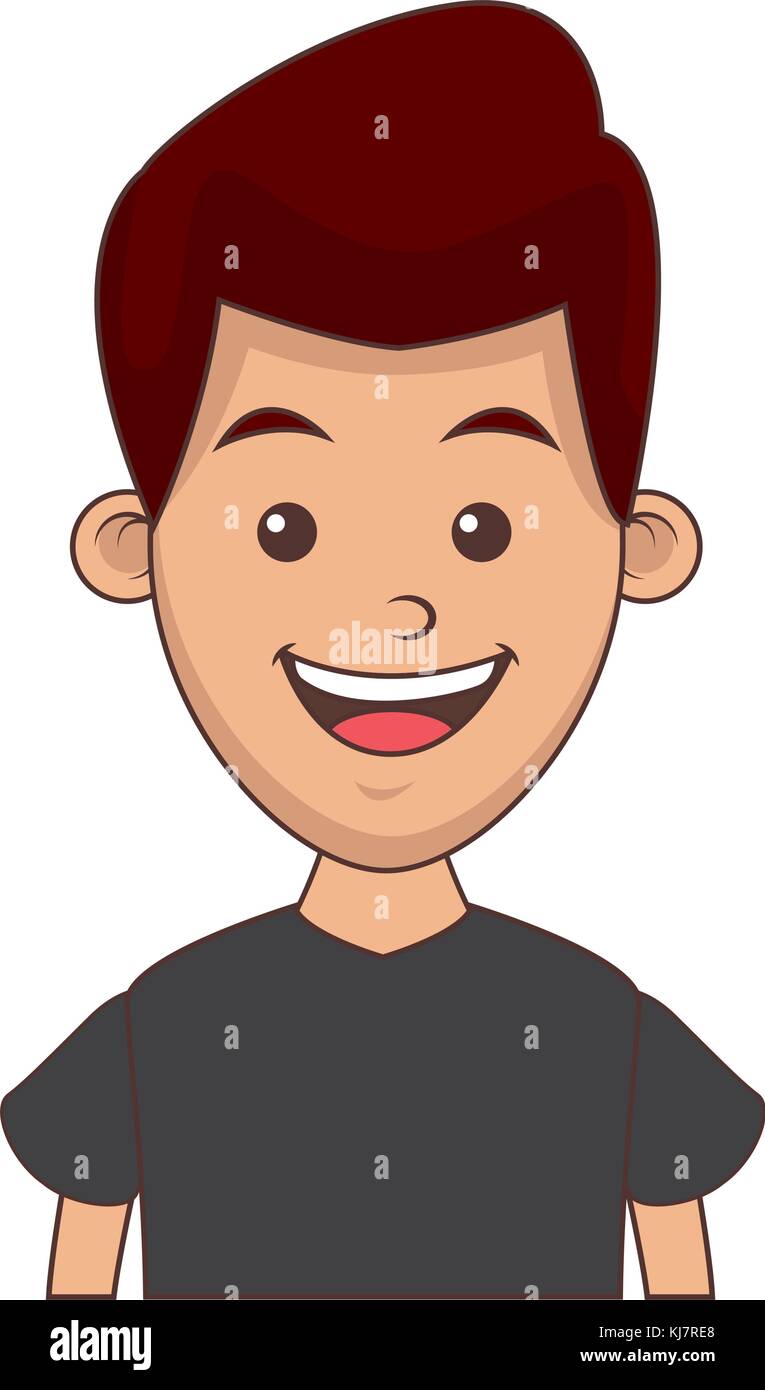 Boy smiling profile Stock Vector Image & Art - Alamy