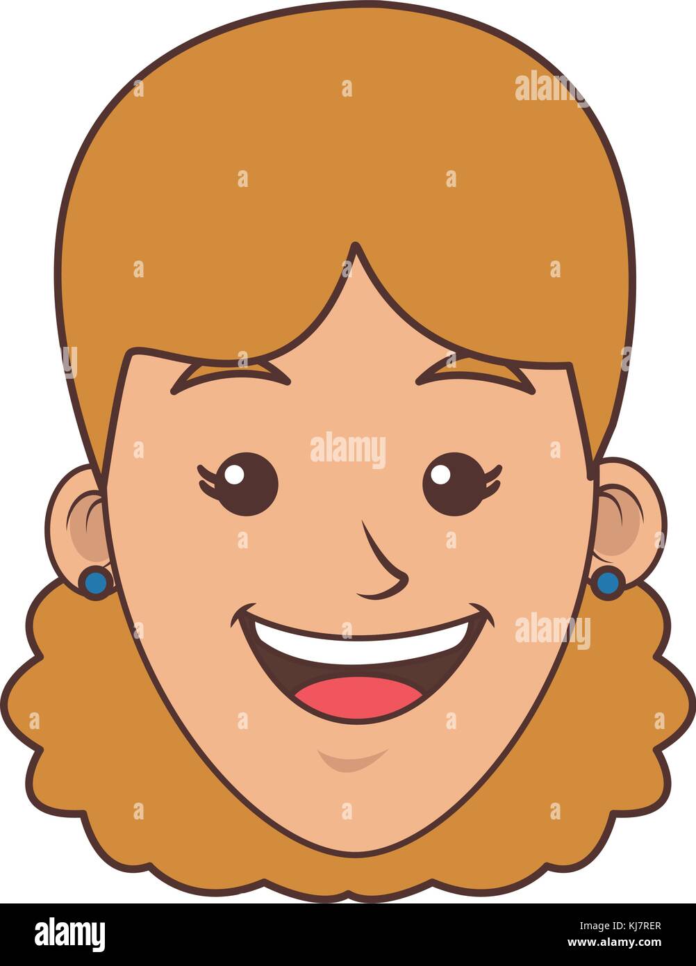 Woman smiling cartoon Stock Vector Image & Art - Alamy