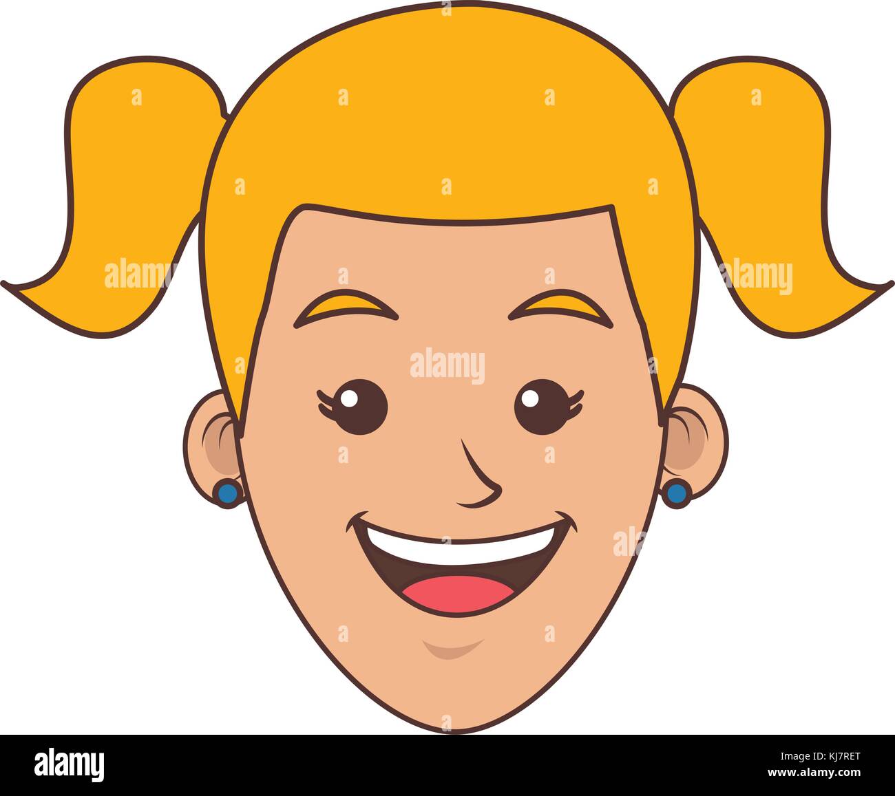 Woman smiling cartoon Stock Vector Image & Art - Alamy