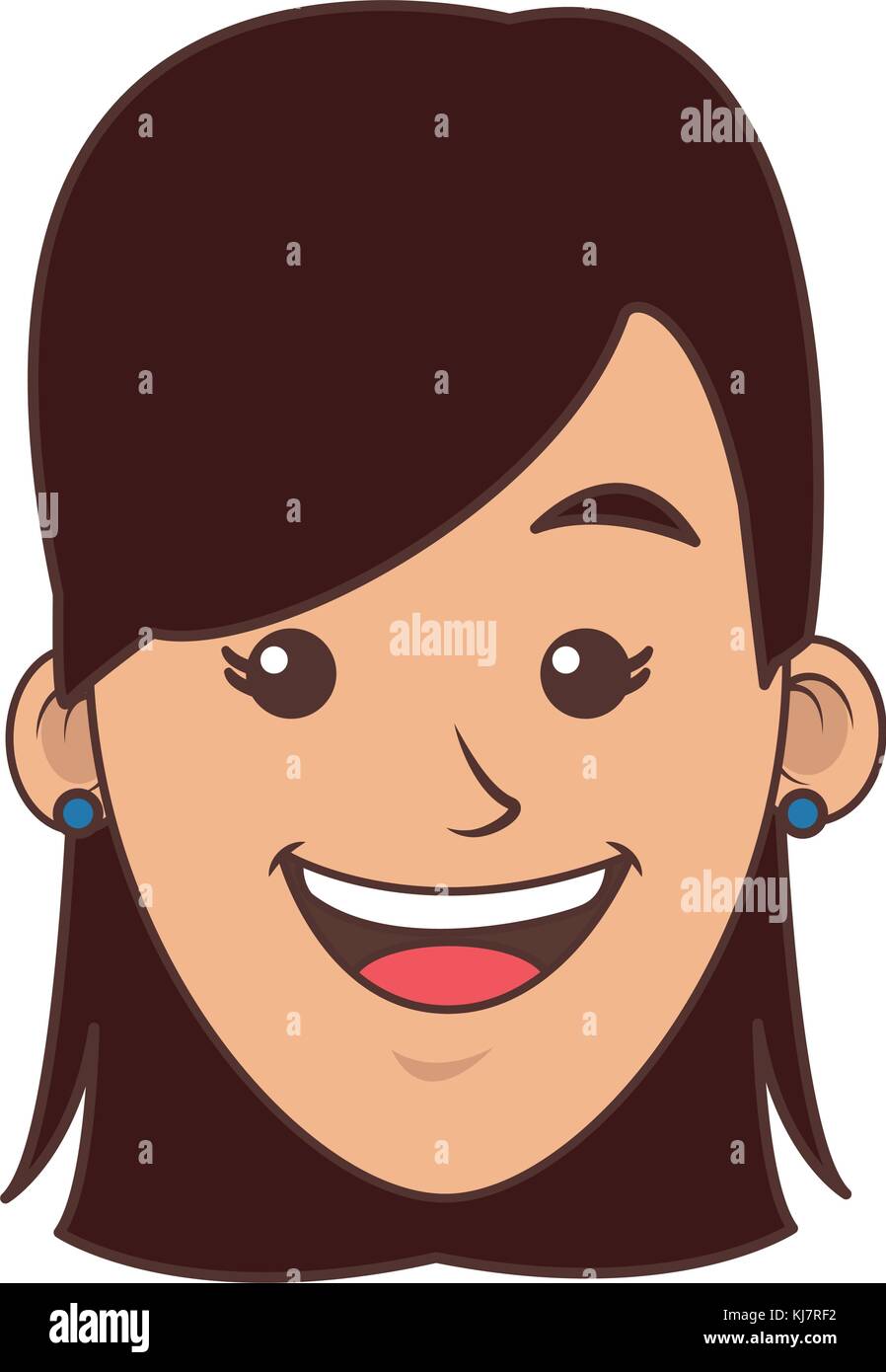 Woman smiling cartoon Stock Vector Image & Art - Alamy