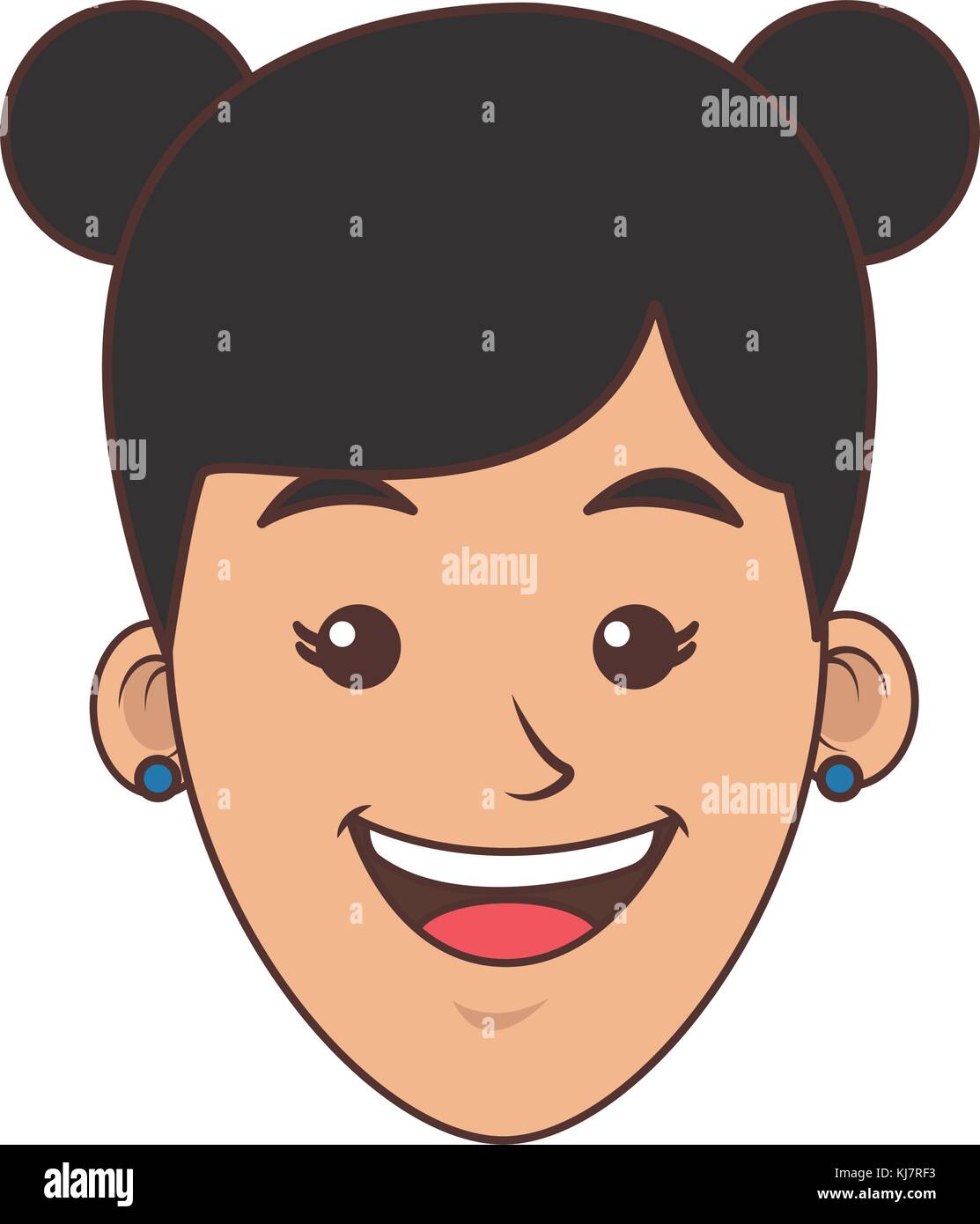 Woman smiling cartoon Stock Vector Image & Art - Alamy