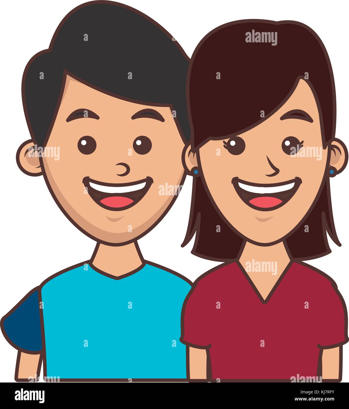 Couple of friends cartoon Stock Vector Image & Art - Alamy